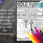 California Gold Rush Doodle Notes and Digital Guided Notes - By History Gal