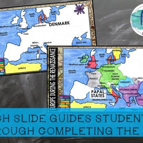 Renaissance Map Activity (Print and Digital) - By History Gal