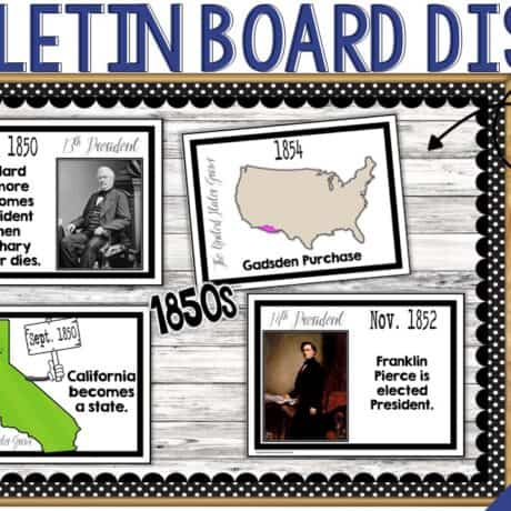 U.S. History to 1877 Timeline Printable Bundle for Bulletin Boards - By ...