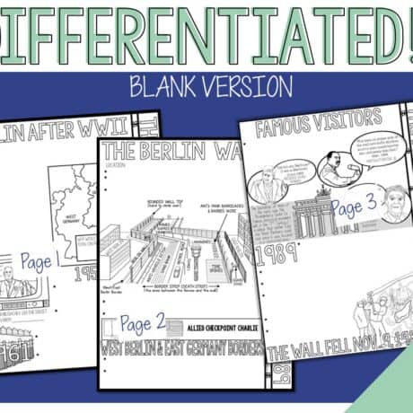 Berlin Wall 1961-1989 Doodle Notes | Cold War Lesson for US or World ...