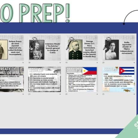 Spanish American War & U.S. Imperialism Doodle Notes - By History Gal