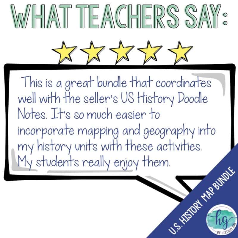 U.S. History Maps: Engaging No Prep Map Activities Bundle