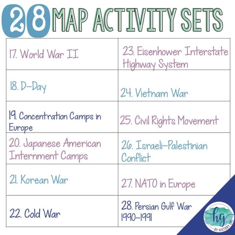 U.S. History Maps: Engaging No Prep Map Activities Bundle
