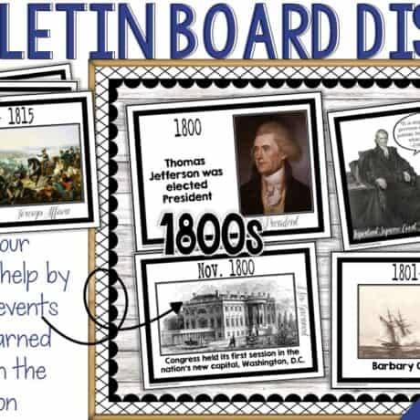 U.S. History to 1877 Timeline Printable Bundle for Bulletin Boards - By ...