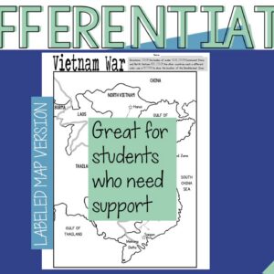Vietnam War Map Activity - By History Gal