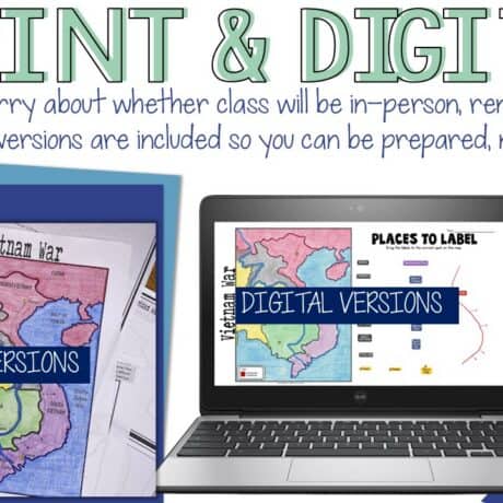 Vietnam War Map Activity - By History Gal