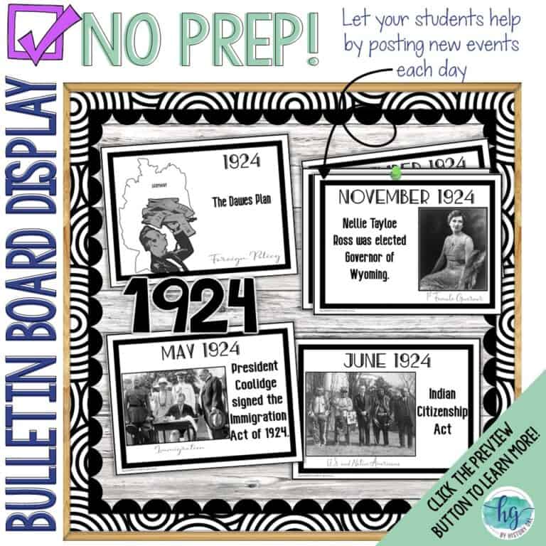 Roaring ’20s Timeline Printable for Bulletin Boards and History Classes ...