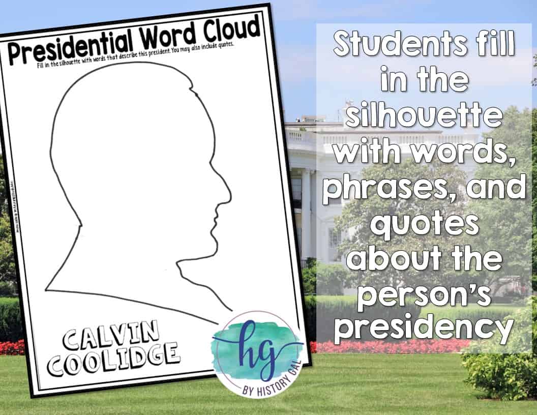 U.S. Presidents Word Cloud Activities Bundle 1789-Present (Washington ...