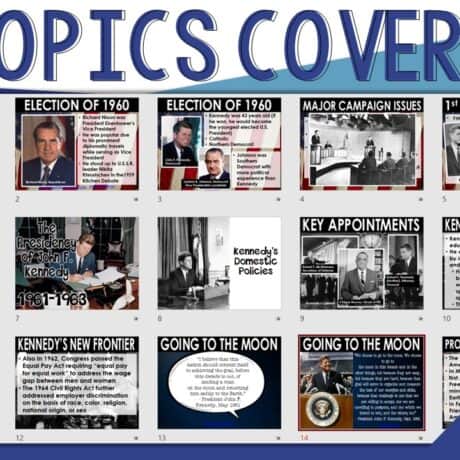 Kennedy and Johnson (1960-1968) PowerPoint & Guided Notes (Vietnam War ...