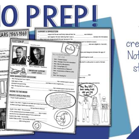 Kennedy and Johnson (1960-1968) PowerPoint & Guided Notes (Vietnam War ...