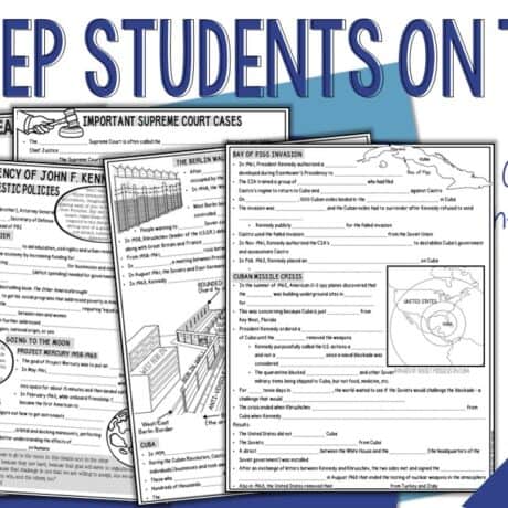 Kennedy and Johnson (1960-1968) PowerPoint & Guided Notes (Vietnam War ...