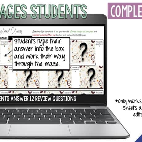 13 Colonies Google Sheets Review Games Bundle - By History Gal