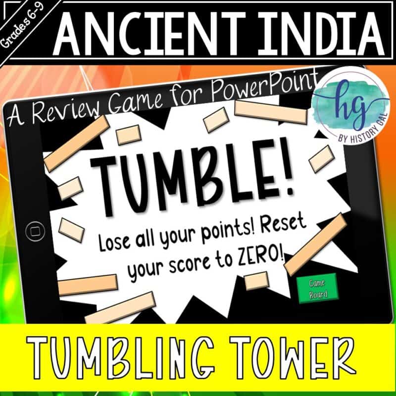 Ancient India Review Game for PowerPoint - By History Gal
