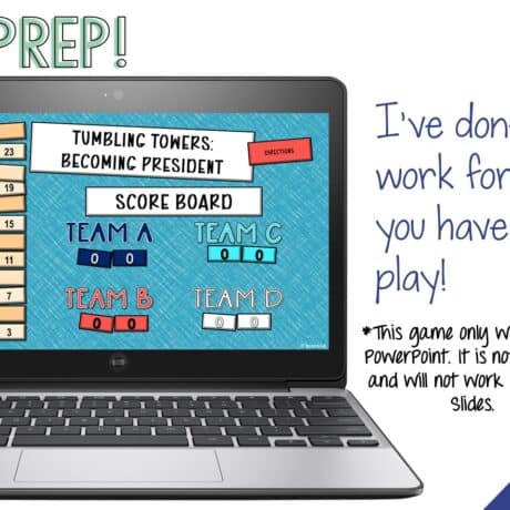 Becoming President and Electoral College Review Game for PowerPoint ...