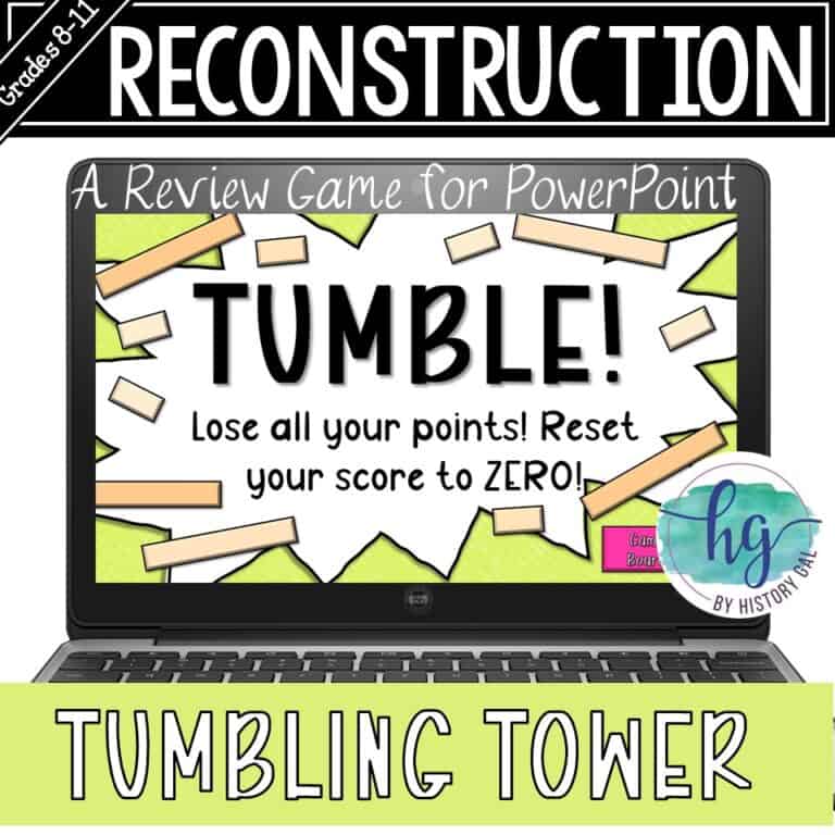 Reconstruction Review Game for PowerPoint - By History Gal