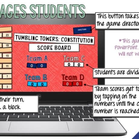 U.S. Constitution Review Game for PowerPoint - By History Gal