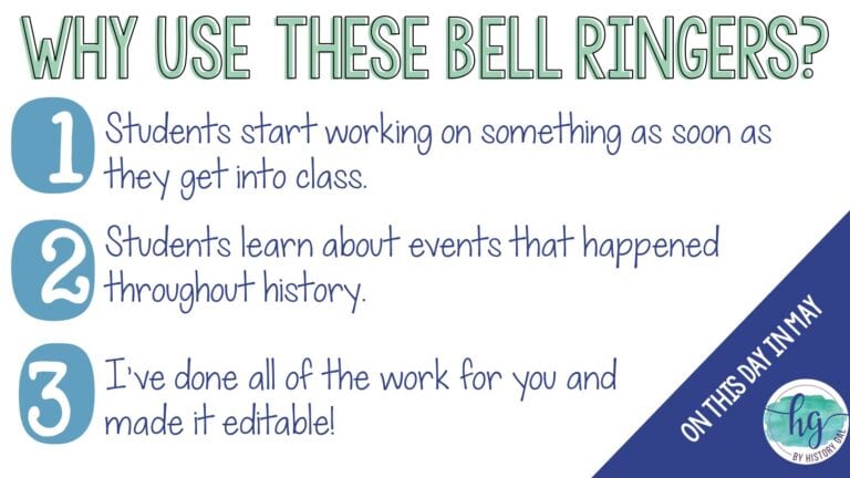 April: Editable Bell Ringers for Social Studies and History Classes ...
