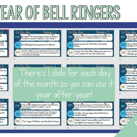 Editable Bell Ringers for Social Studies and History Classes Year Long ...