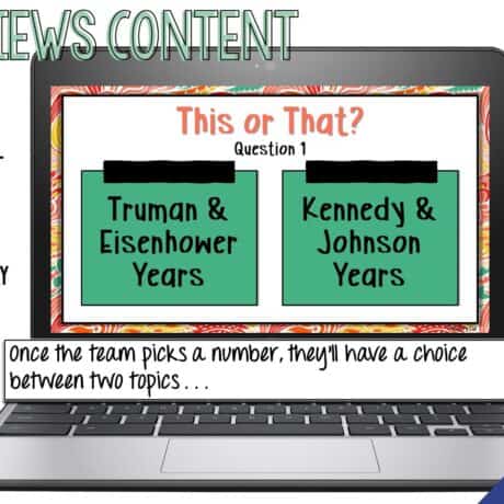 Presidents Truman, Eisenhower, Kennedy & Johnson Review Game for ...