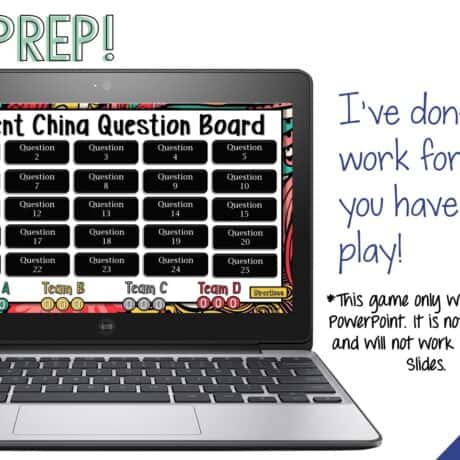 Ancient China Review Game for PowerPoint - By History Gal