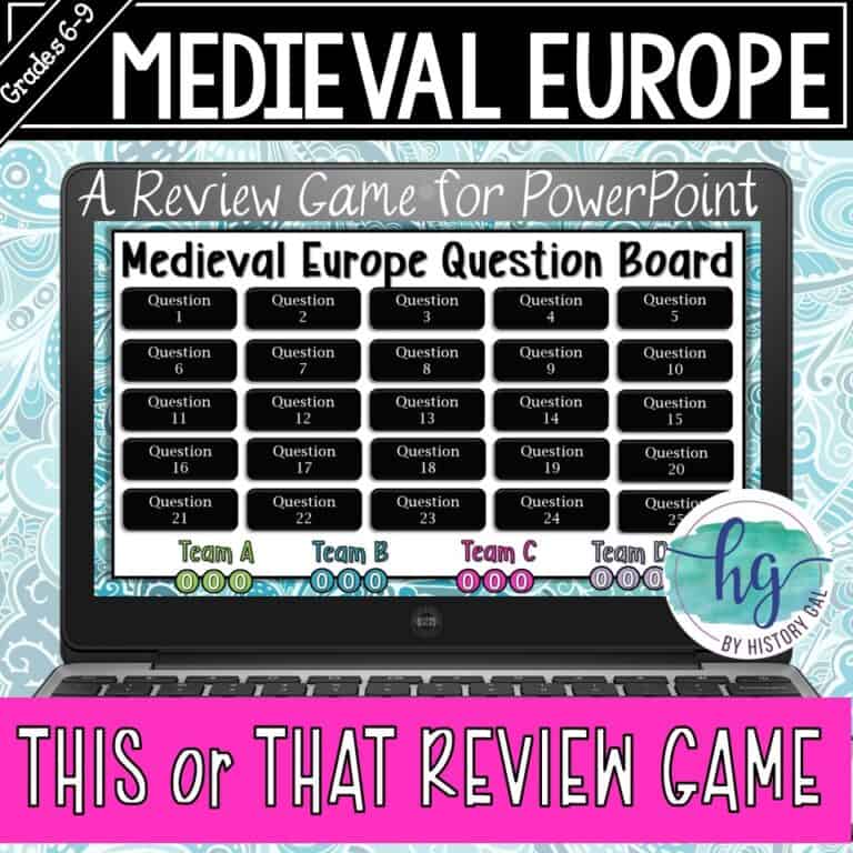 Medieval Europe Review Game for PowerPoint - By History Gal