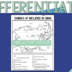 Spheres of Influence & Imperialism in China Map Activity - U.S. & World ...