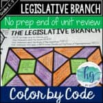 Legislative Branch Color by Code Activity - By History Gal