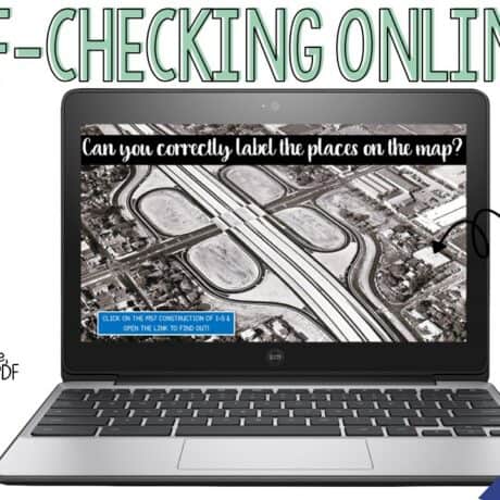 Eisenhower Interstate Highway System Map Activity Differentiated, Print ...
