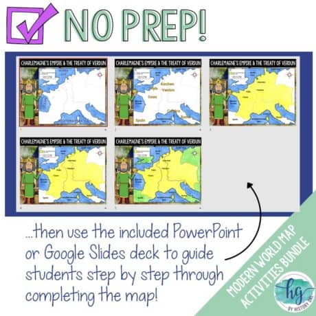 Modern World History Map Activities Bundle (Print and Digital) - By ...