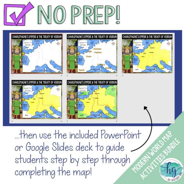 Modern World History Map Activities Bundle (Print and Digital) - By ...