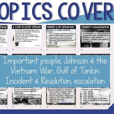 Vietnam War PowerPoint & Guided Notes | Kennedy,Johnson,Nixon,Ford | US ...