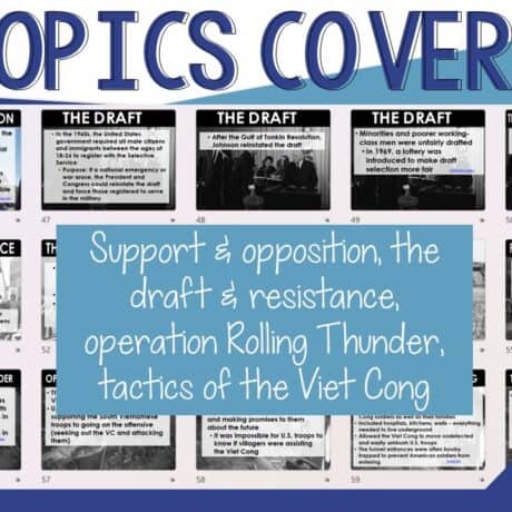 Vietnam War PowerPoint & Guided Notes | Kennedy,Johnson,Nixon,Ford | US ...