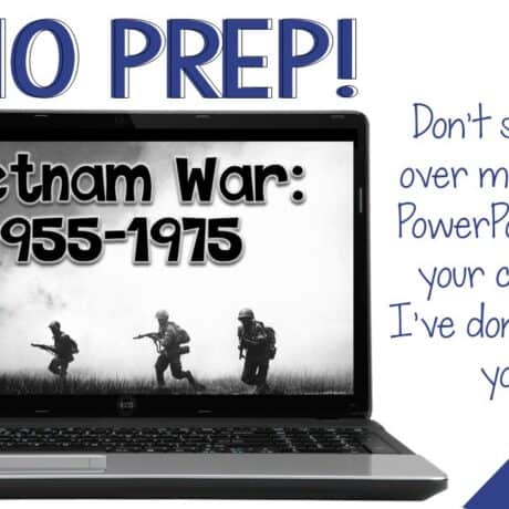 Vietnam War PowerPoint & Guided Notes | Kennedy,Johnson,Nixon,Ford | US ...